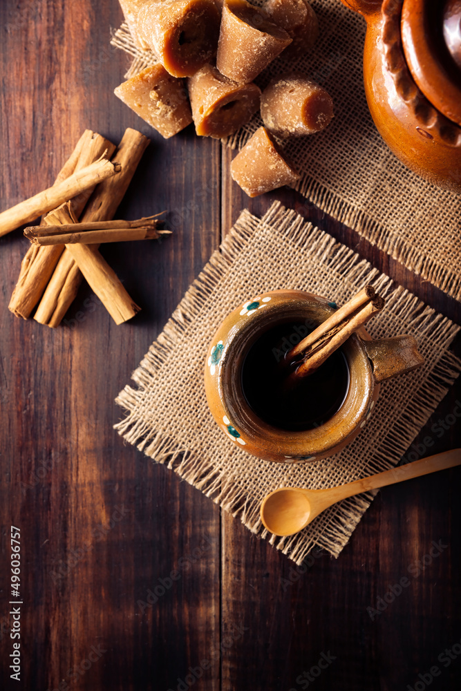 Cafe de Olla. Traditional Mexican coffee and basic ingredients for its ...