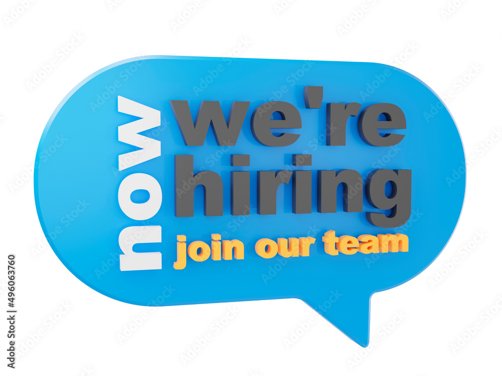 We are hiring, 3d renders illustration Stock Illustration | Adobe Stock