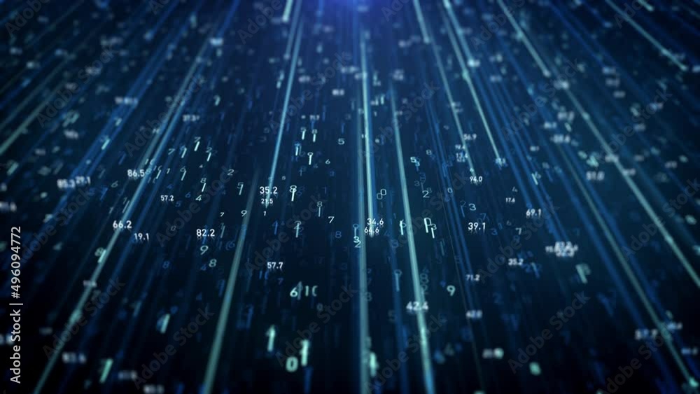 Big Data Digital Business Hitech Background/ 4k animation of an ...