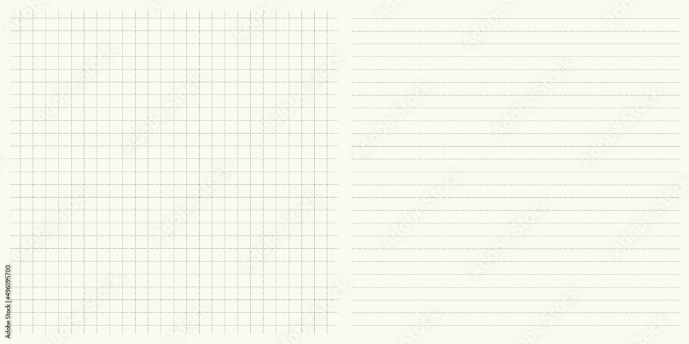 Small pieces of dotted squared paper vector set illustration. Dotted ...