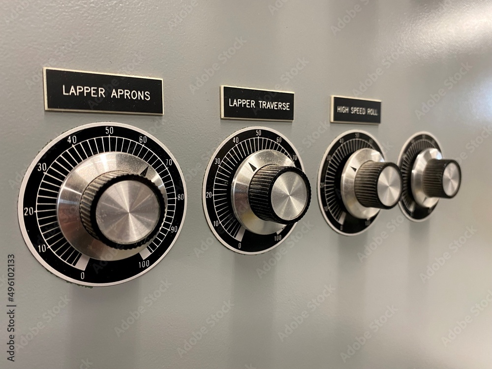 Factory control panel. Control panel for industrial equipment ...