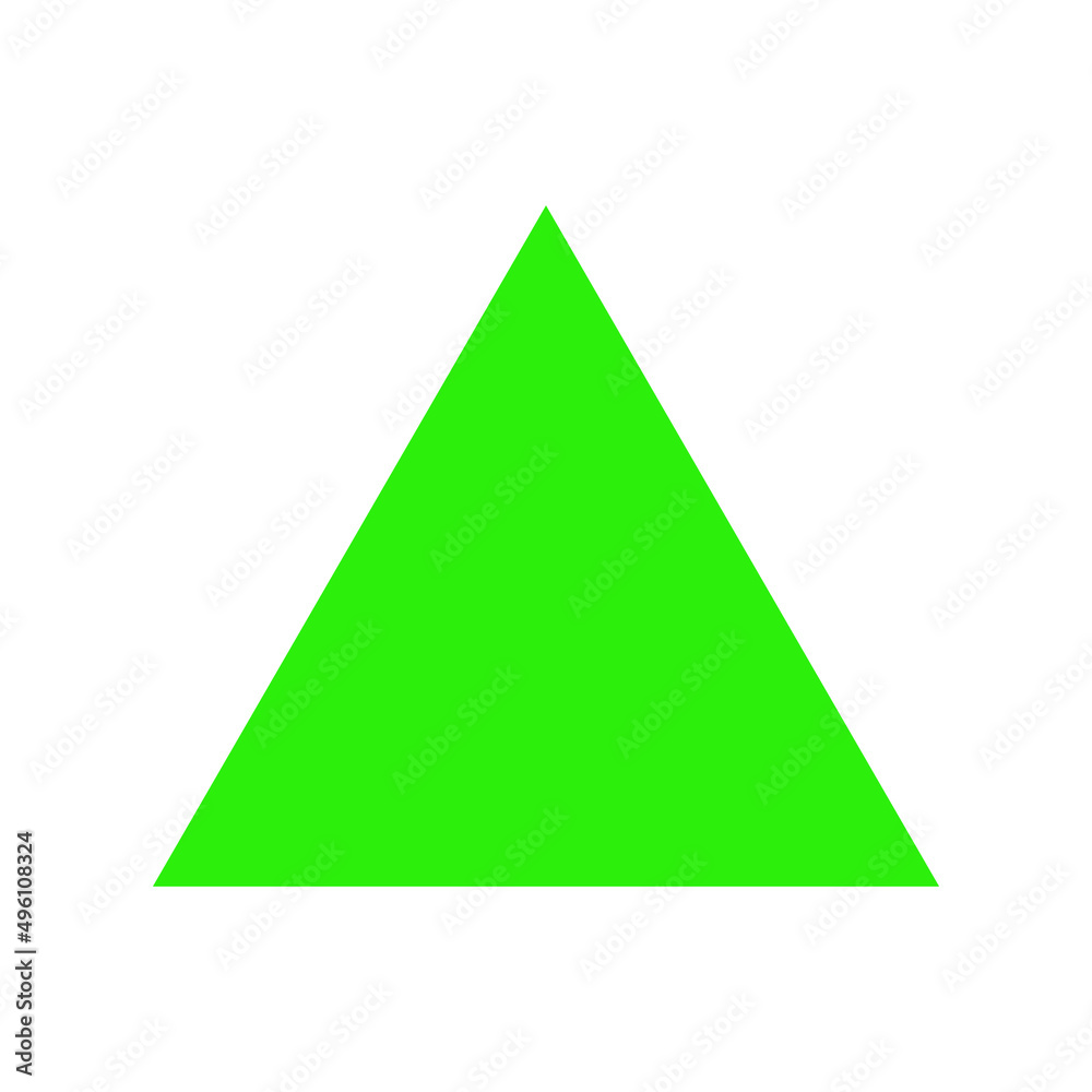 eps10 vector illustration of a green fill triangle icon, sign, or ...