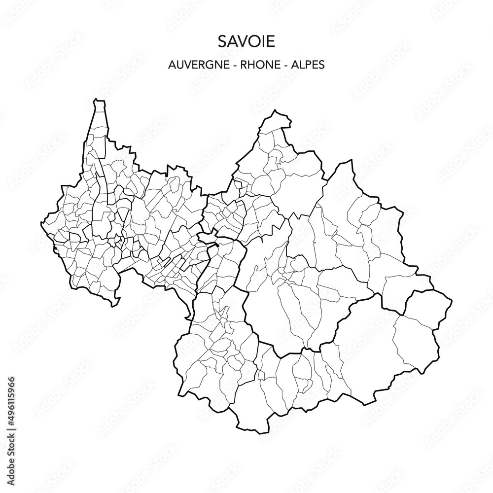 Vector Map of the Geopolitical Subdivisions of The Département De La ...