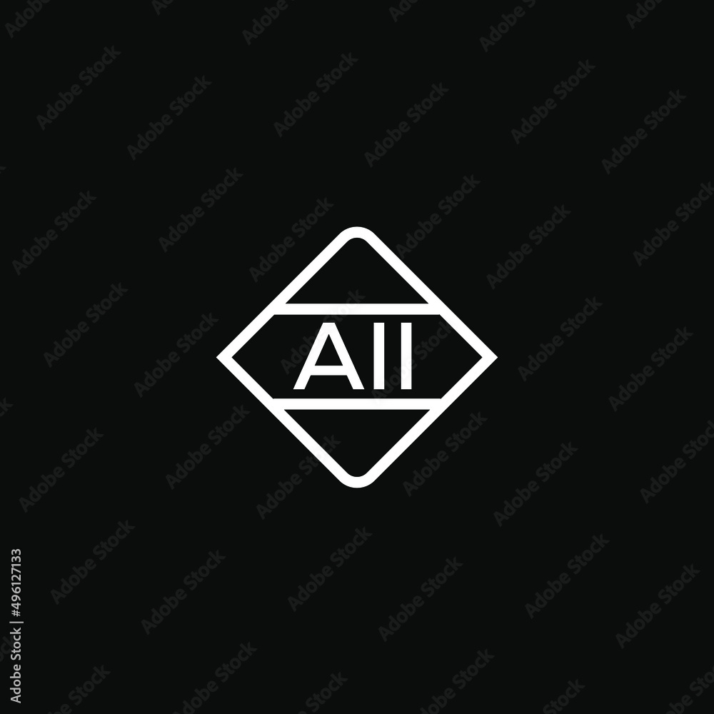 AII letter design for logo and icon.AII monogram logo.vector ...
