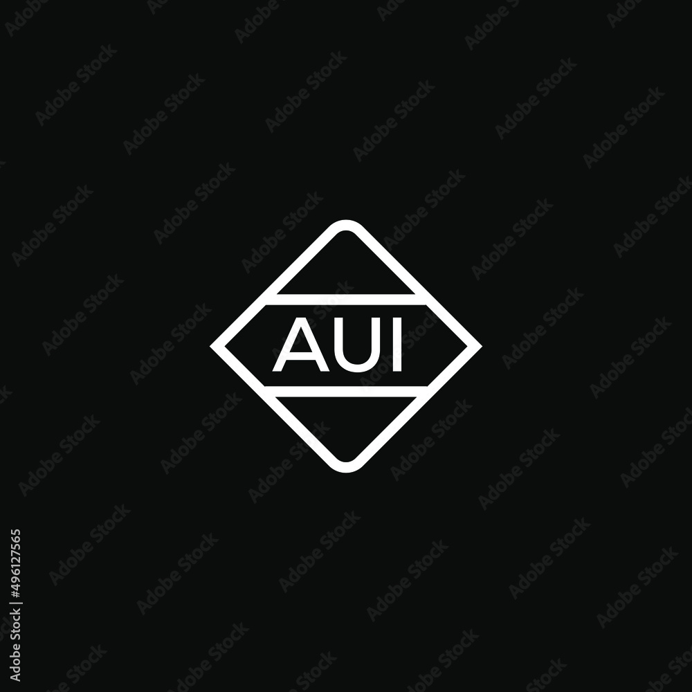 AUI letter design for logo and icon.AUI monogram logo.vector ...