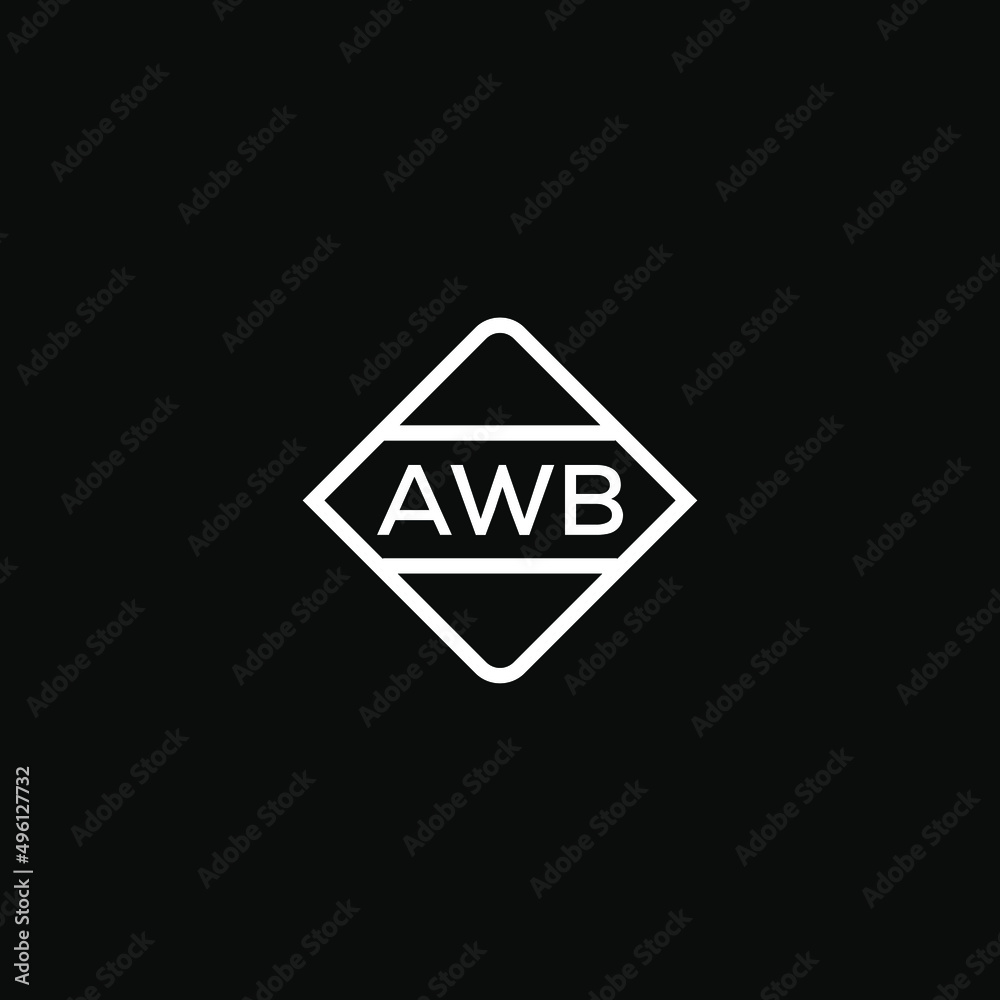 AWB letter design for logo and icon.AWB monogram logo.vector ...