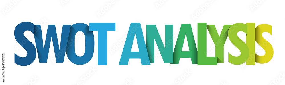 SWOT ANALYSIS colorful vector typography banner Stock Vector | Adobe Stock