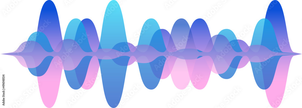 Gradient Sound Waveform Colored Illustration Stock Vector | Adobe Stock