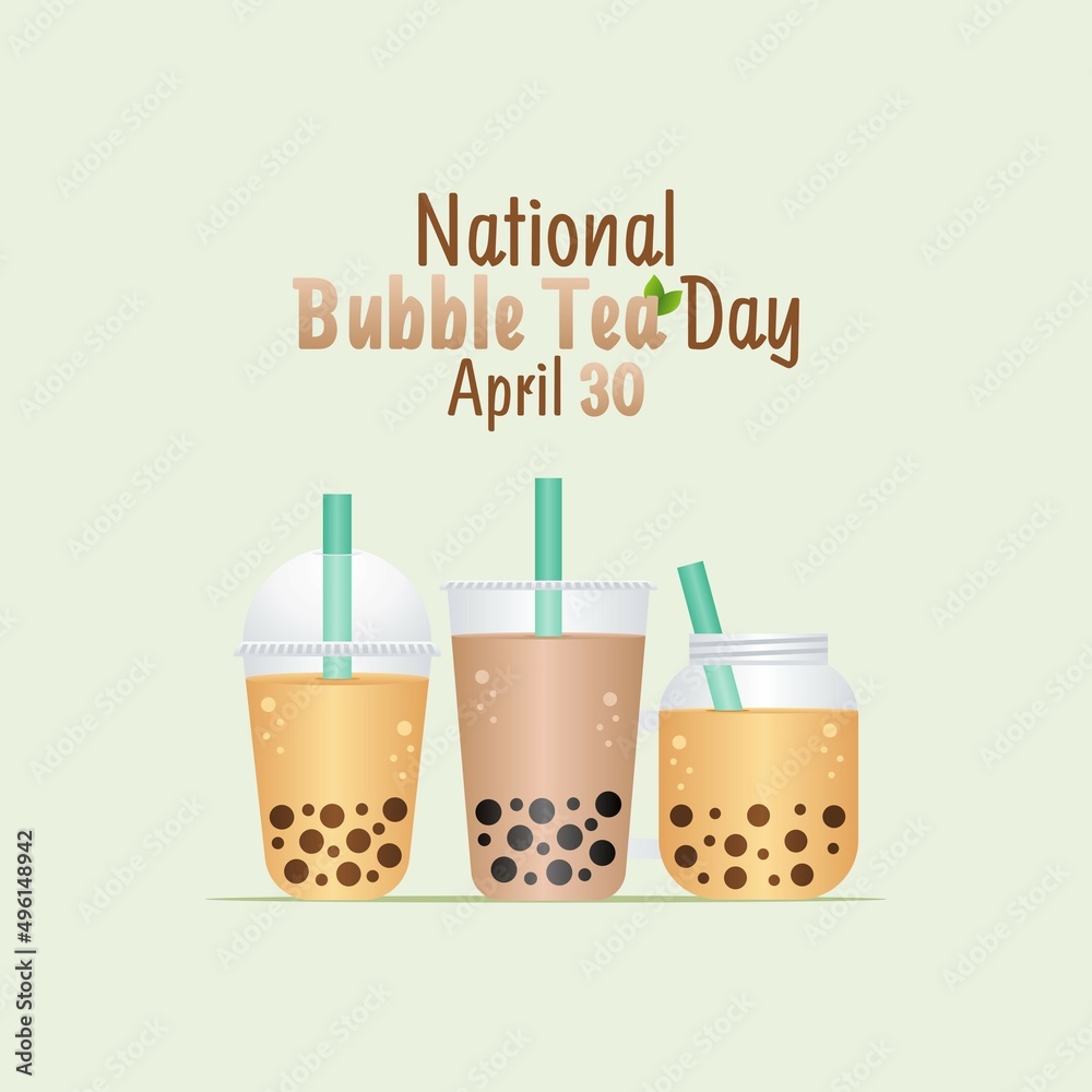 vector graphic of bubble tea day good for national bubble tea day ...
