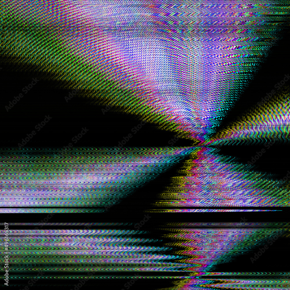 Magic night trance glitch. Digital screen. Iridescent Background ...