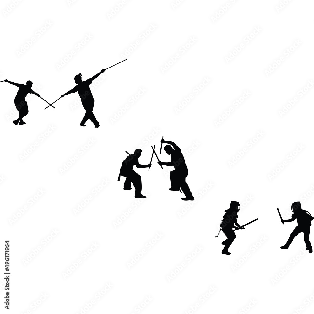 Arnis Silhouette Vector Stock Vector | Adobe Stock