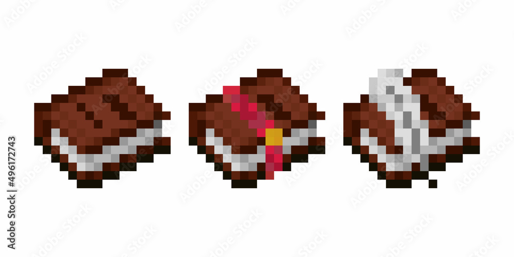 Set of vector pixel objects. Find the book. Book, Book with a letter and with a message. Objects ...