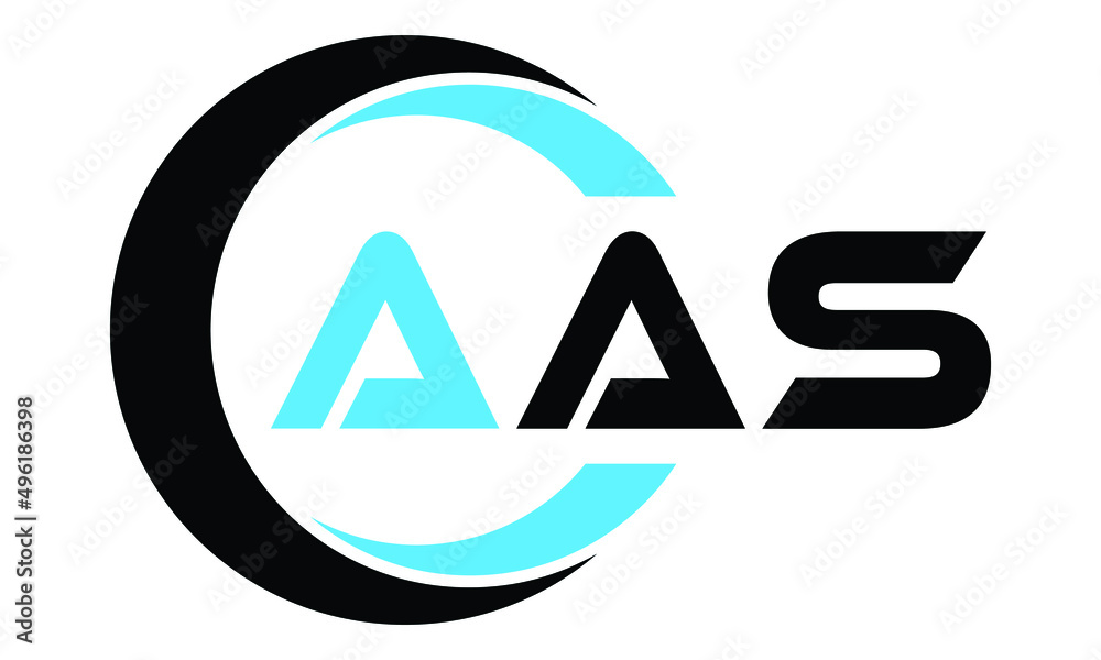 AAS swoosh logo design vector template | monogram logo | abstract logo ...
