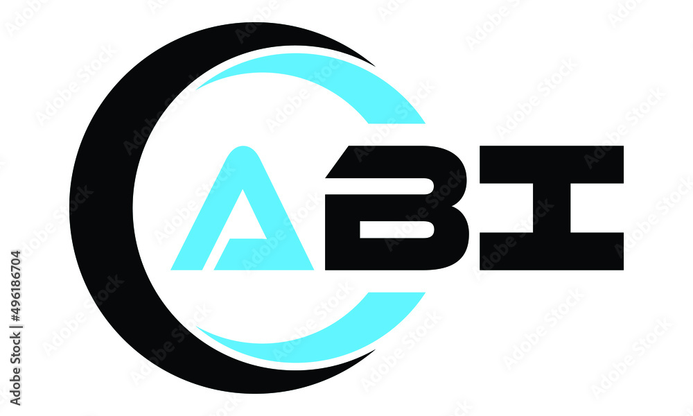 ABI swoosh logo design vector template | monogram logo | abstract logo ...