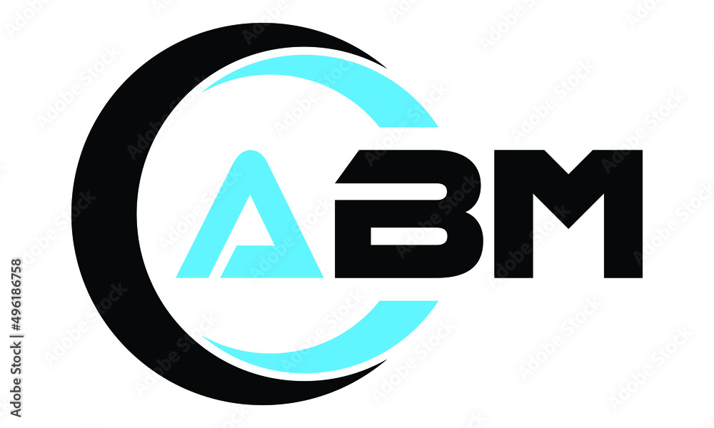 ABM swoosh logo design vector template | monogram logo | abstract logo ...