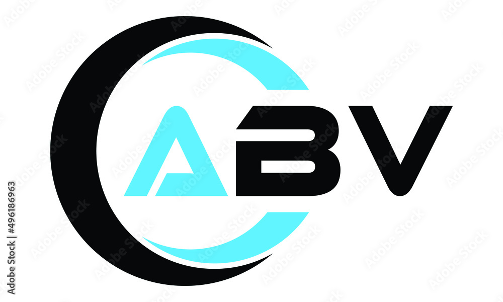 ABV swoosh logo design vector template | monogram logo | abstract logo ...
