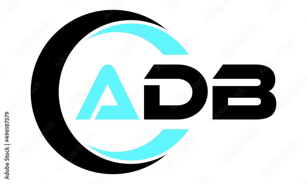 ADB swoosh logo design vector template | monogram logo | abstract logo ...