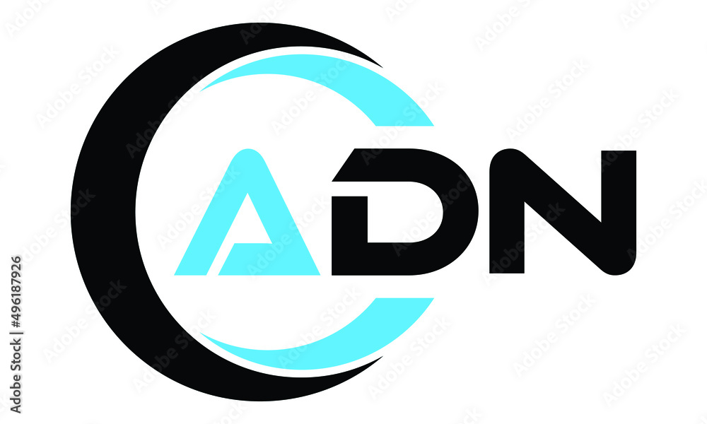 ADN swoosh logo design vector template | monogram logo | abstract logo ...