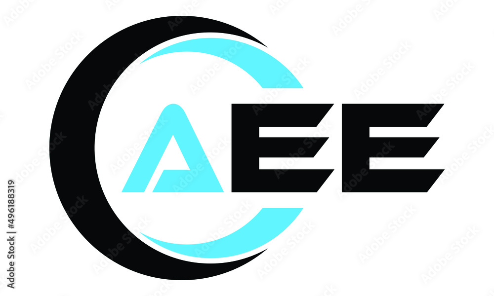 AEE swoosh logo design vector template | monogram logo | abstract logo ...