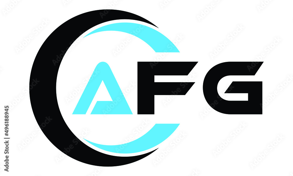 AFG swoosh logo design vector template | monogram logo | abstract logo ...