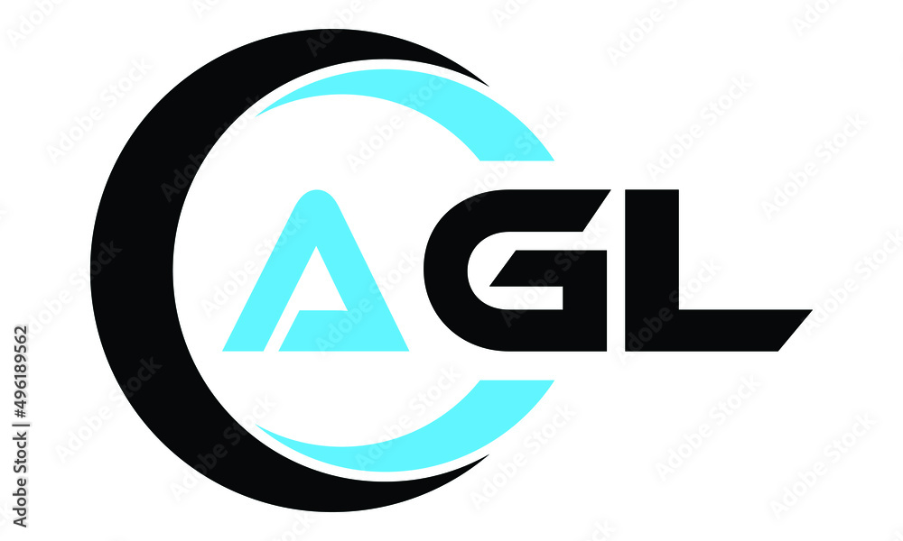 AGL swoosh logo design vector template | monogram logo | abstract logo ...