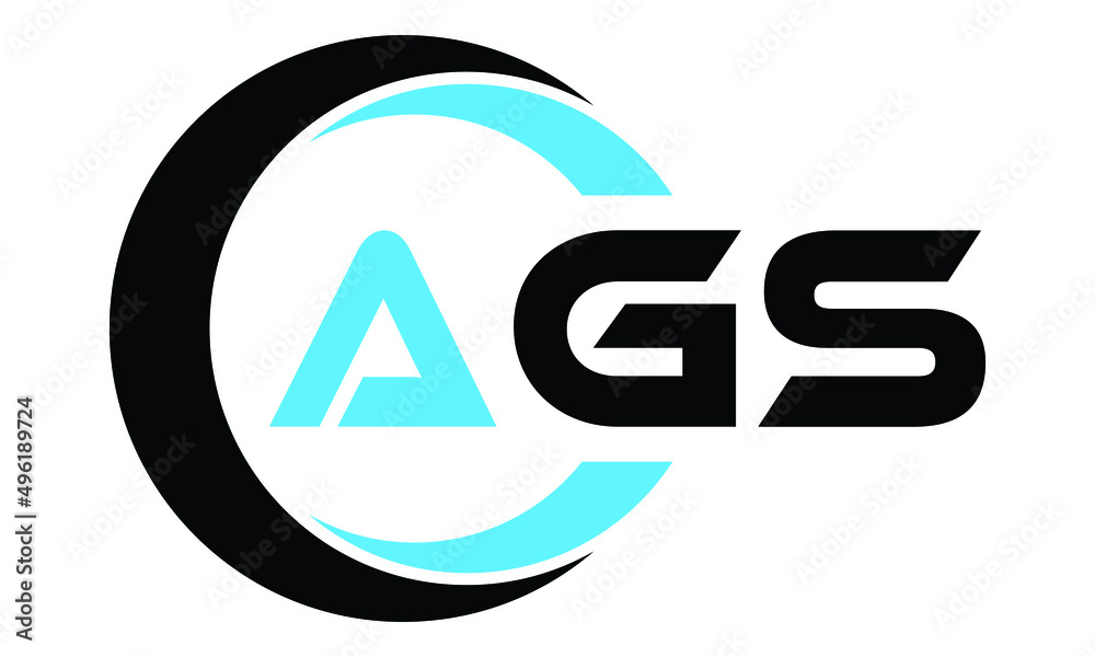 AGS swoosh logo design vector template | monogram logo | abstract logo ...
