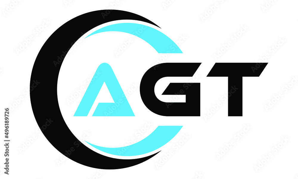 AGT swoosh logo design vector template | monogram logo | abstract logo ...