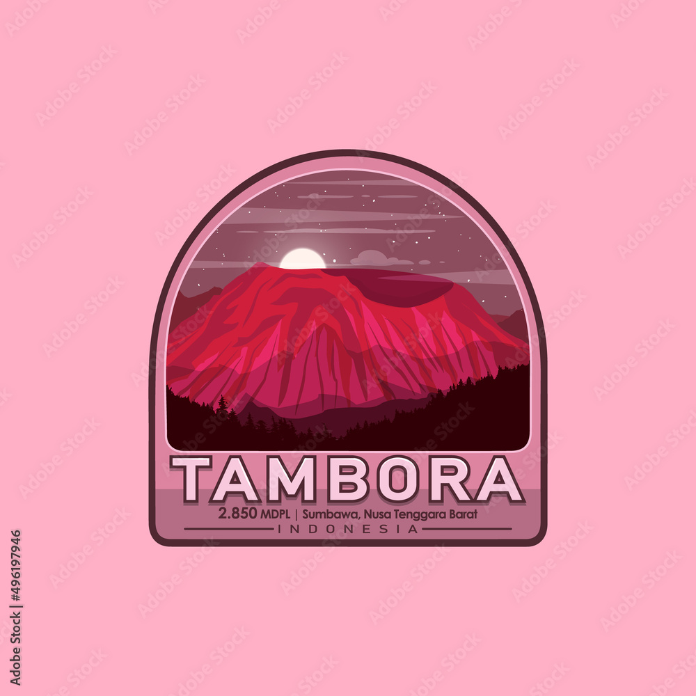 Mountain Logo. The mountain originating from Indonesia (Sumbawa) is ...