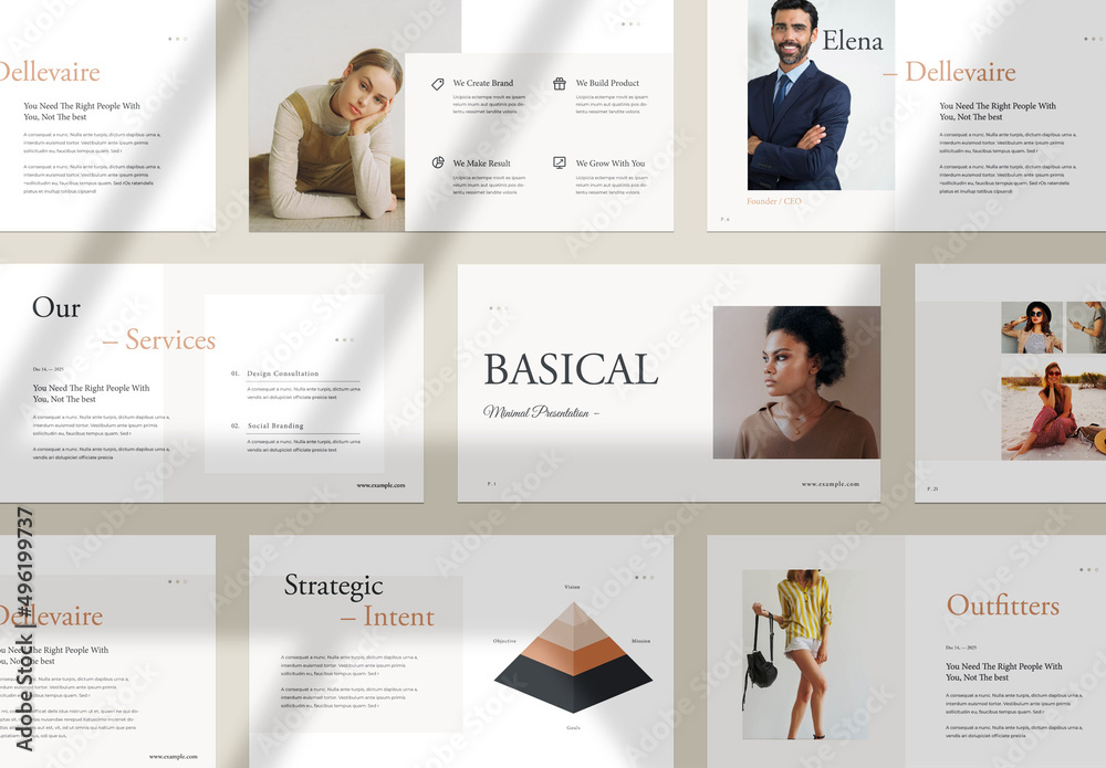 Basic Presentation Layout Stock Template | Adobe Stock