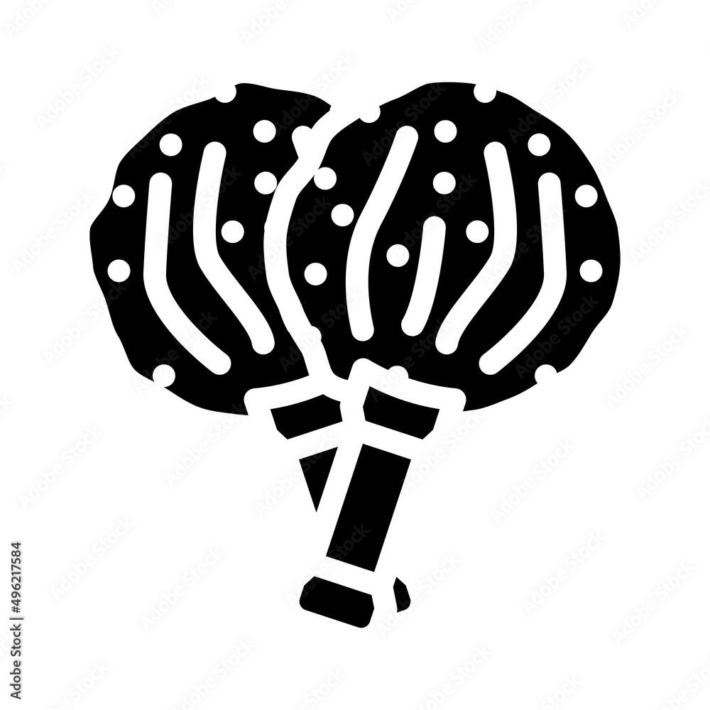 pompom for cheerleaders glyph icon vector. pompom for cheerleaders sign ...