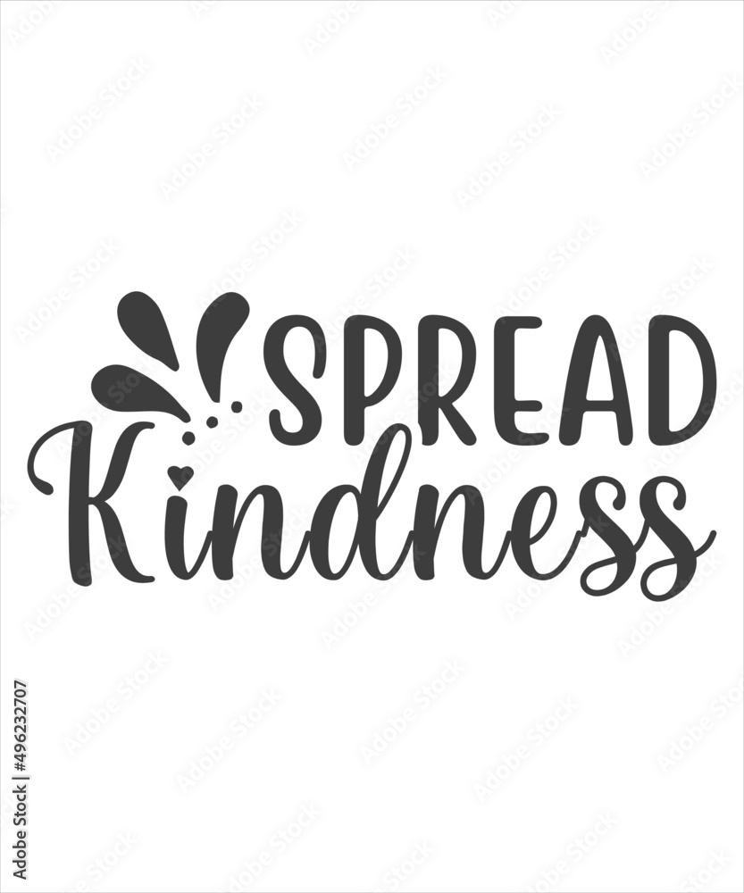 Spread kindness inspirational design with rainbow in bohemian style ...