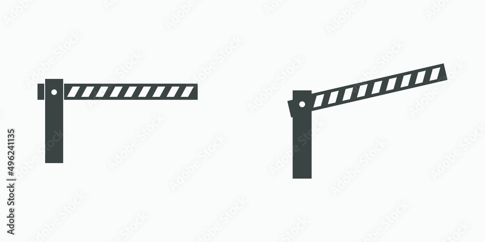 car barrier icon vector. automatic car barrier, parking barrier outline ...
