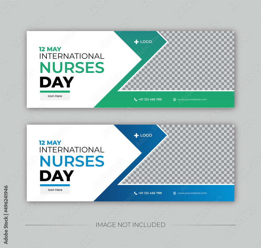 international nurses day facebook cover template Stock Vector | Adobe Stock