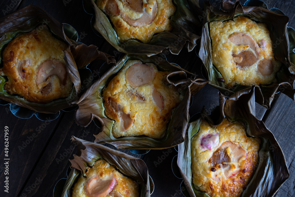 delicious homemade bibingka; Filipino Coconut rice cake with salted egg ...