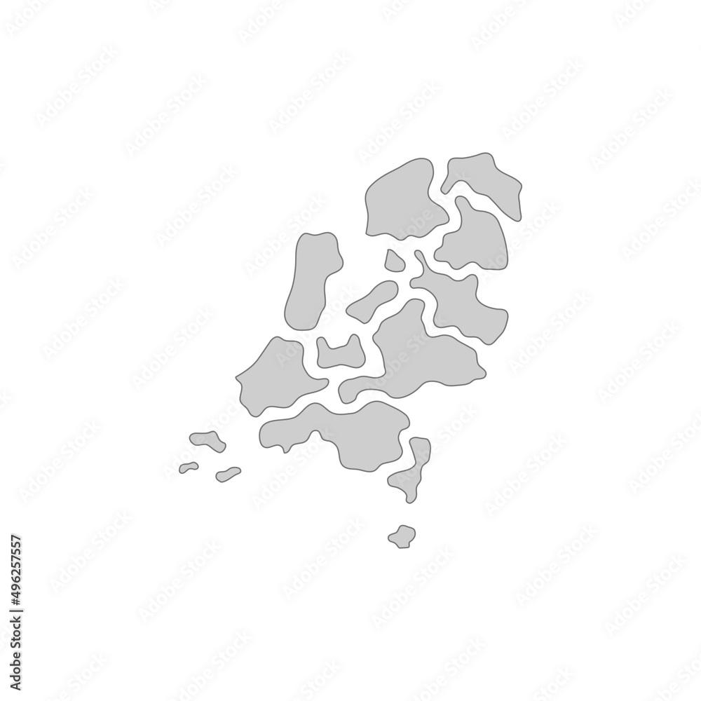 Netherlands map outline