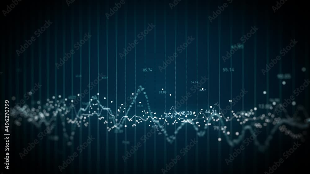 Business And Infographics Stats Market Data Background/ 4k animation of ...