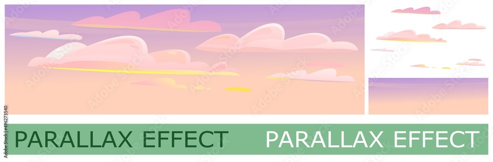 Evening or morning sky with clouds and airplane trails. Image from ...