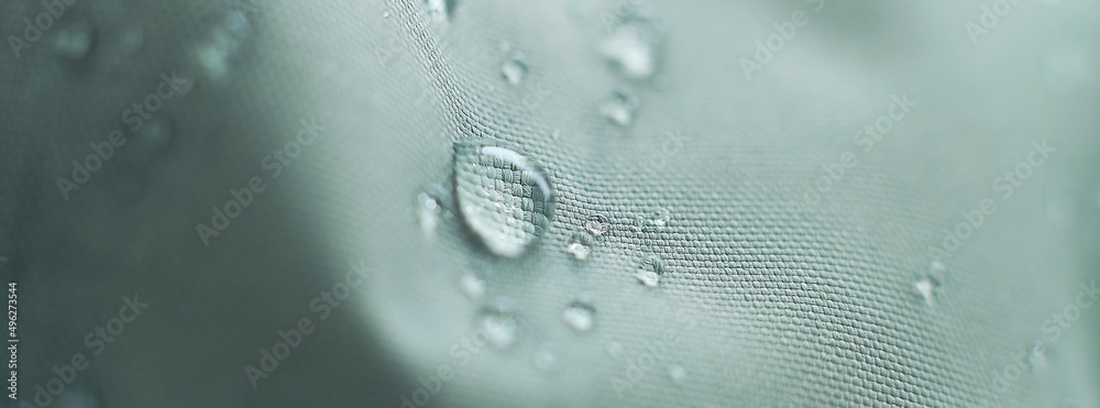 waterproof fabric with waterdrops. non woven fabric water texture ...