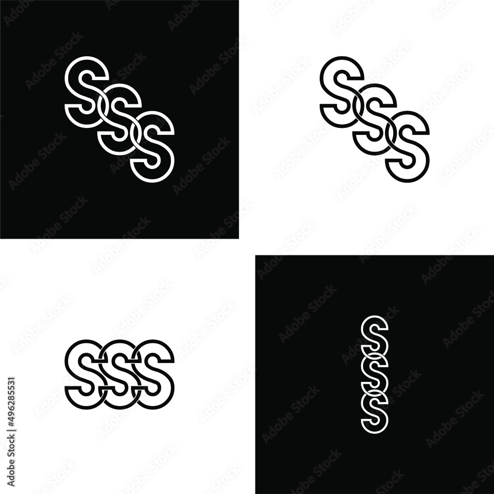 sss letter original monogram logo design set Stock Vector | Adobe Stock