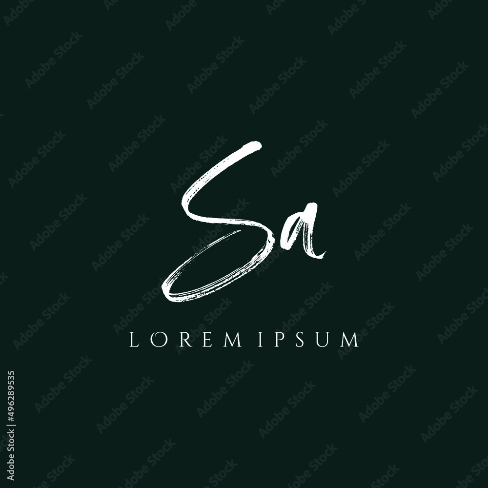 Letter SA luxury logo design vector Stock Vector | Adobe Stock