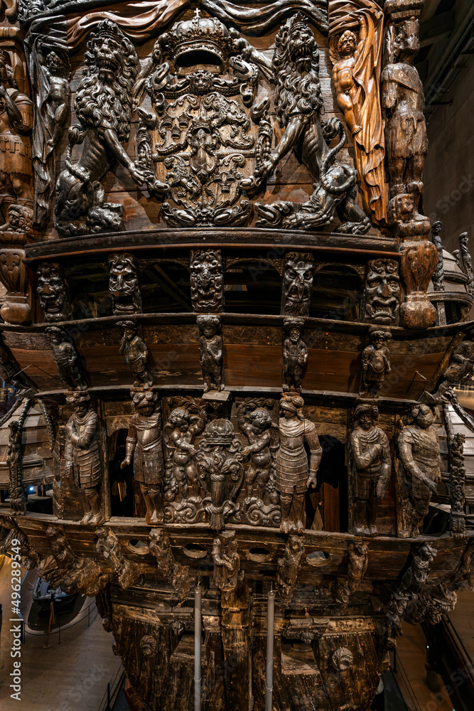 Stockholm, Sweeden - March 30, 2022: Interior of famous Vasa ship ...