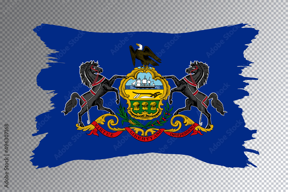 Pennsylvania Flag And Birds