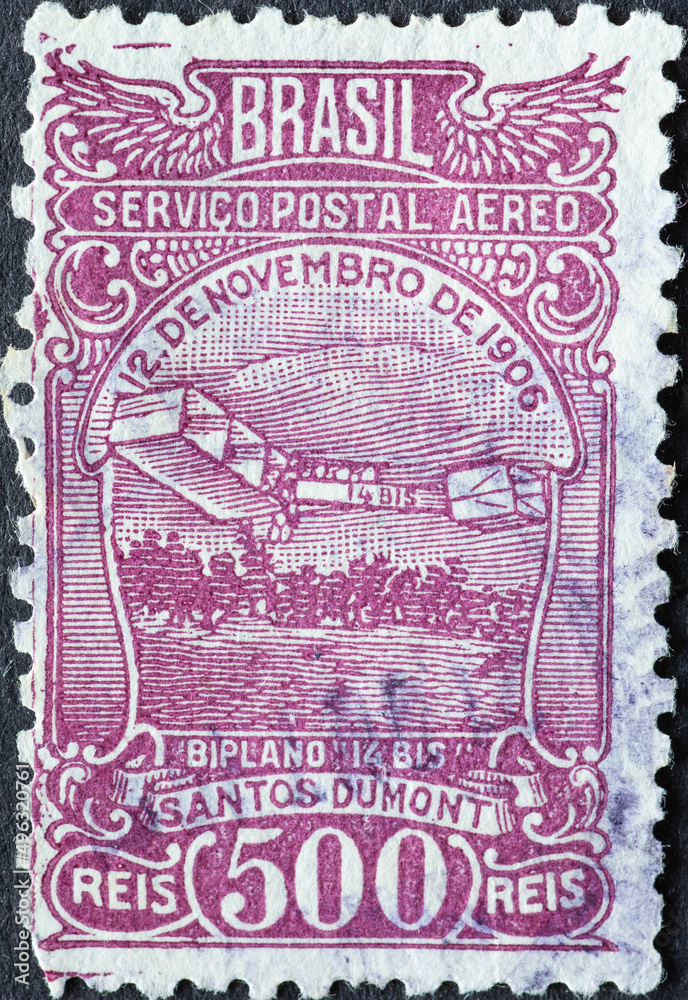 Brazil - circa 1934: a postage stamp from Brazil, showing the ...