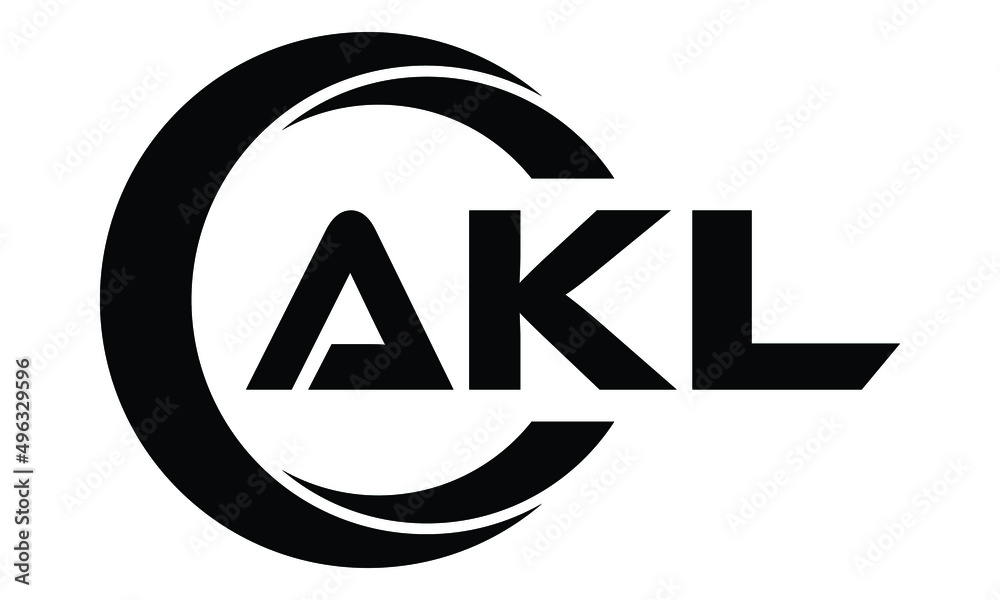 AKL swoosh logo design vector template | monogram logo | abstract logo ...