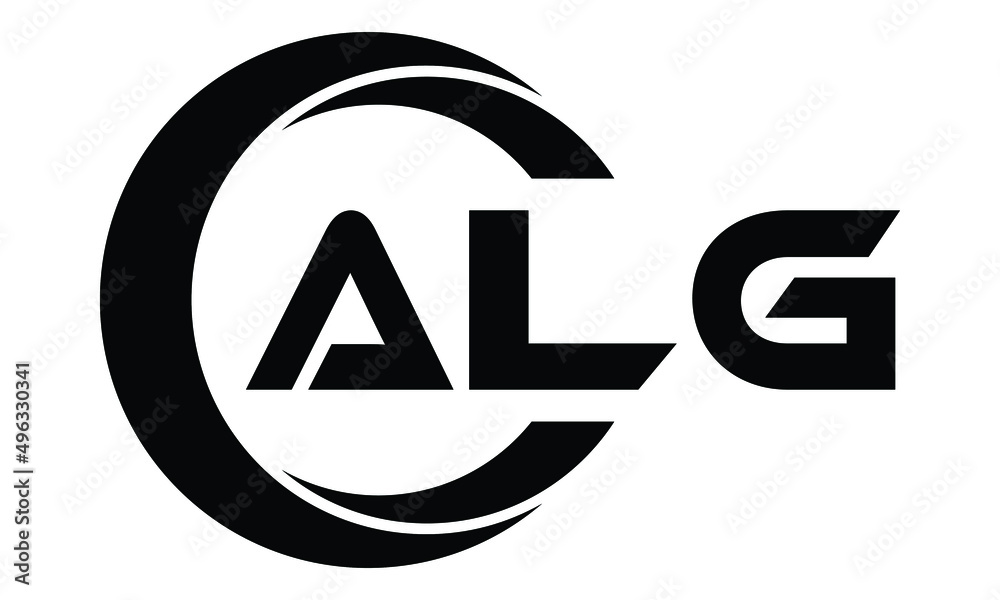 ALG swoosh logo design vector template | monogram logo | abstract logo ...