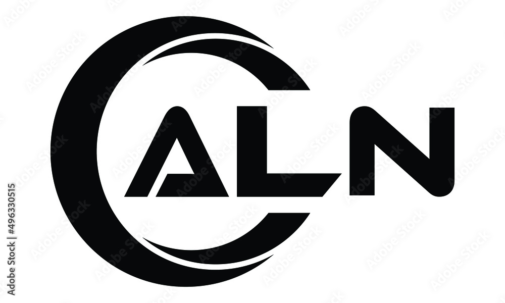 ALN swoosh logo design vector template | monogram logo | abstract logo ...