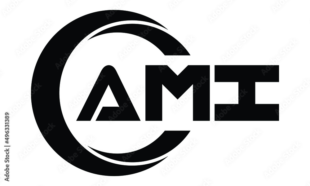 AMI swoosh logo design vector template | monogram logo | abstract logo ...