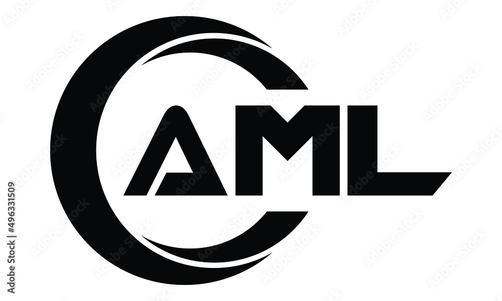 AML swoosh logo design vector template | monogram logo | abstract logo ...