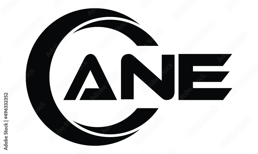 ANE swoosh logo design vector template | monogram logo | abstract logo ...