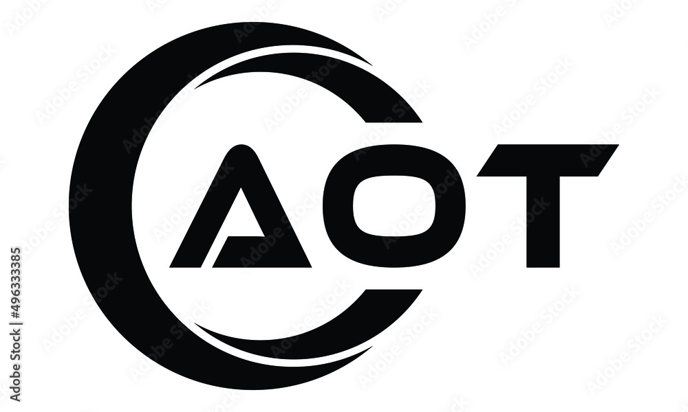 AOT swoosh logo design vector template | monogram logo | abstract logo ...